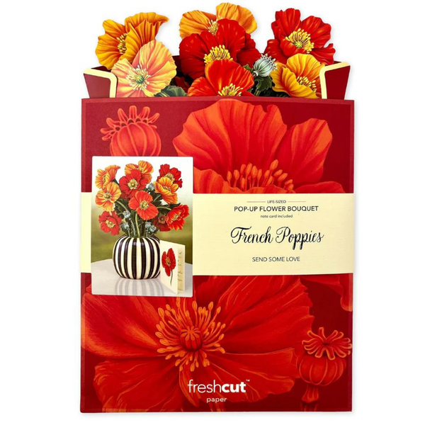 French Poppies Pop-up Card - Museum of New Mexico Foundation Shops