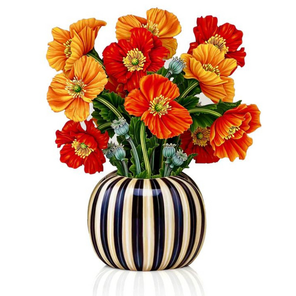 French Poppies Pop-up Card - Museum of New Mexico Foundation Shops