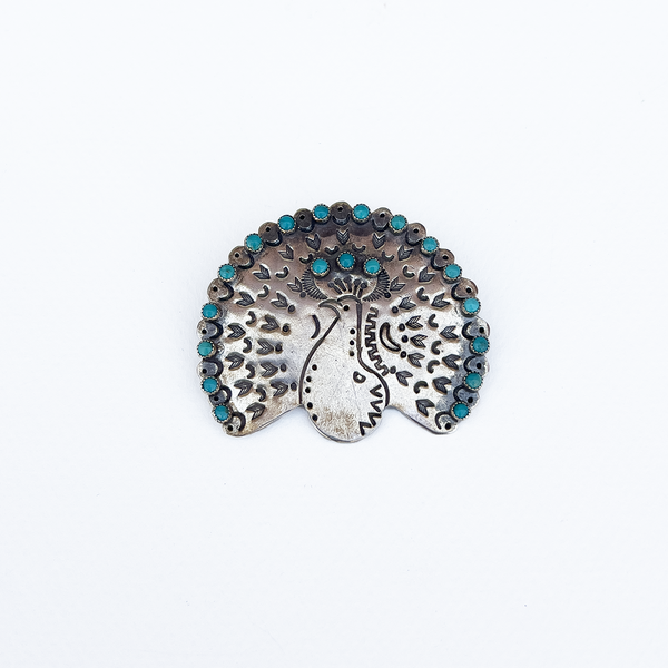Joe Eby Peacock Pin - Museum of New Mexico Foundation Shops