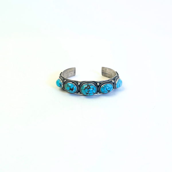 Leonard Chee Persian Turquoise Cuff - Museum of New Mexico Foundation Shops