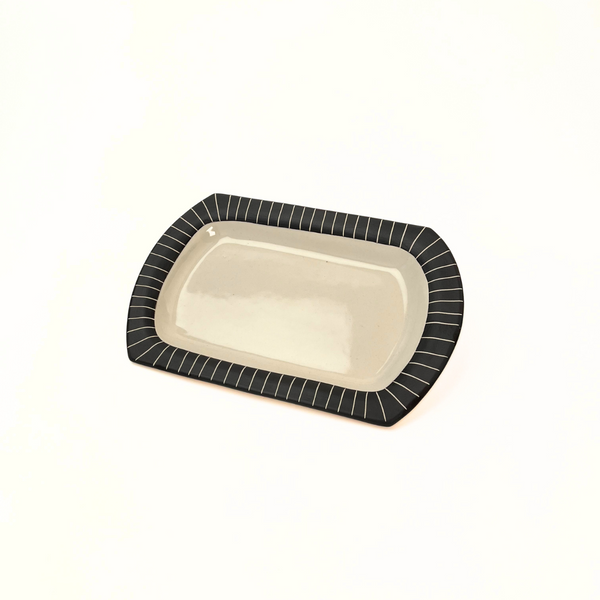 Jessica Wertz Stripe Platter - Museum of New Mexico Foundation Shops