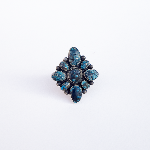 Verdy Jake Kingman Turquoise Cluster Ring - Museum of New Mexico ...