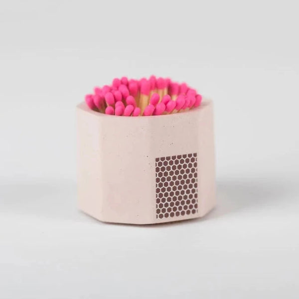 Pale Pink Match Holder w/ Striker and Pink Matches - Museum of New ...
