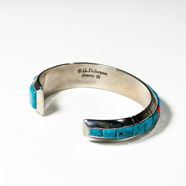 Causandra Dukepoo Turqoise and Rosarita Tapered Inlay Cuff - Museum of ...