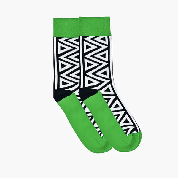 Afropop Triangles Socks - Museum of New Mexico Foundation Shops