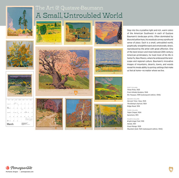 2026 A Small Untroubled World: The Art of Gustave Baumann Calendar ...