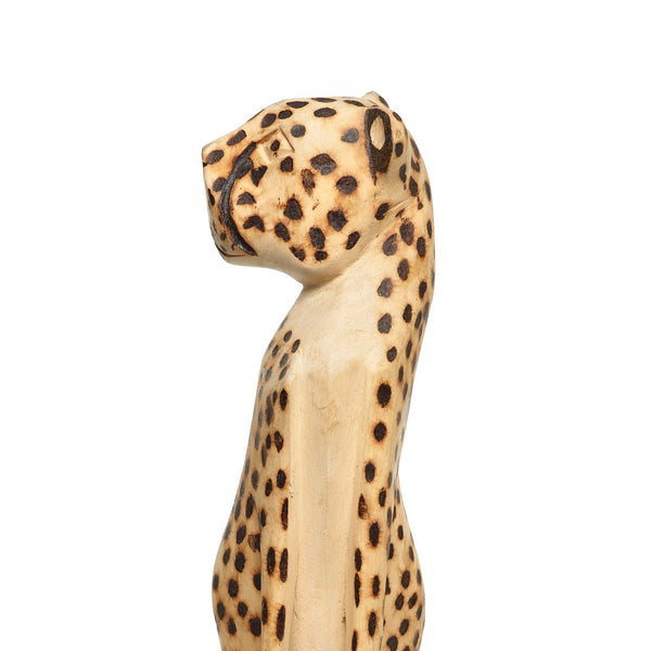 Medium Hand Carved Cheetah Sitting Sculpture - Museum of New Mexico ...